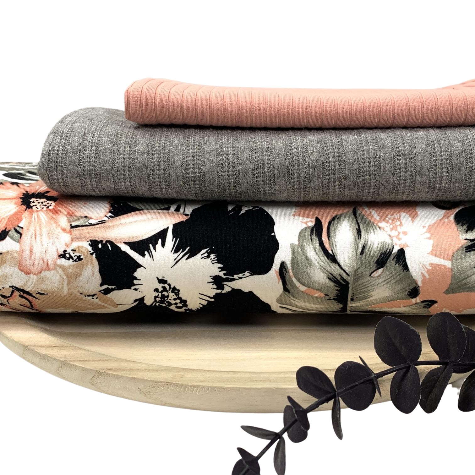 LIDANI - Viskosejersey - Kade Flowers - ecru